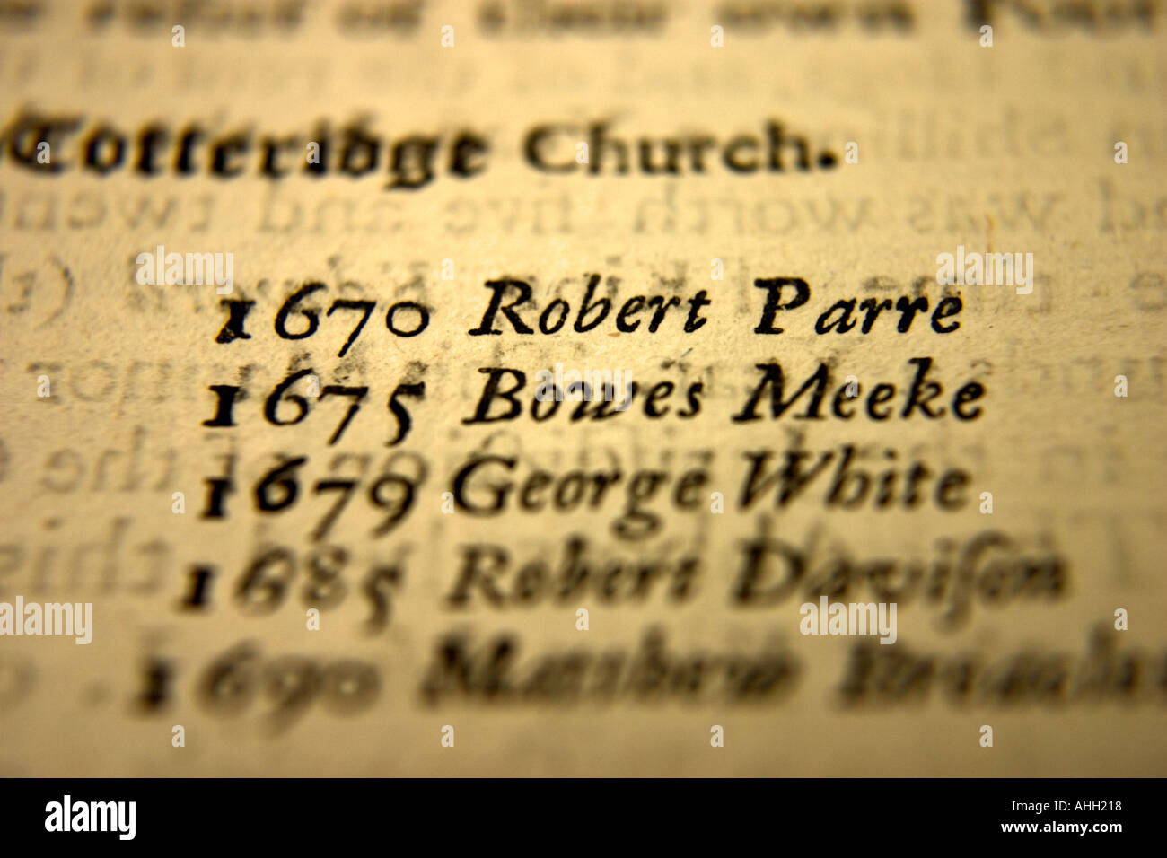 List of names Stock Photo - Alamy