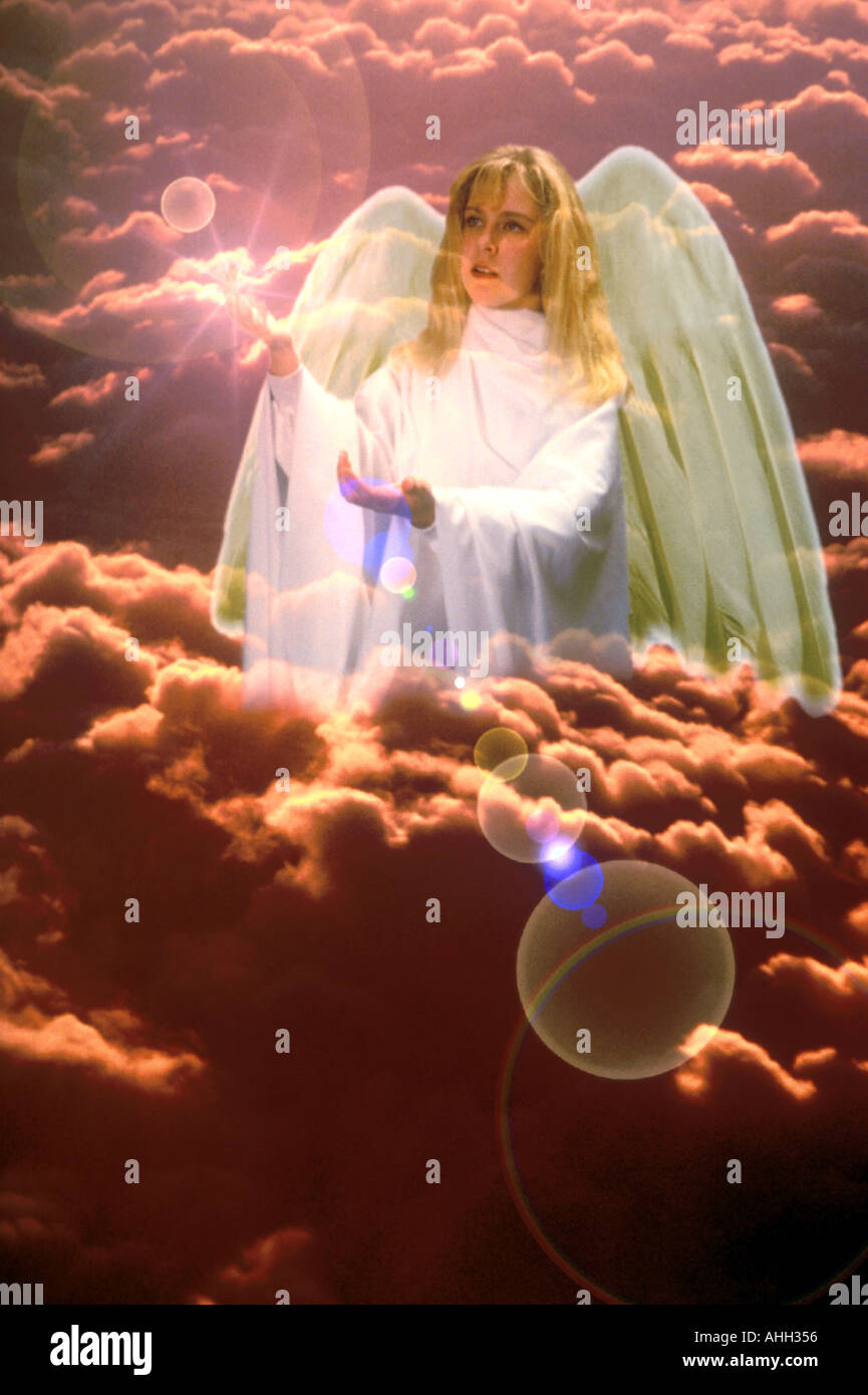 Angel Ascending To Heaven Sunset