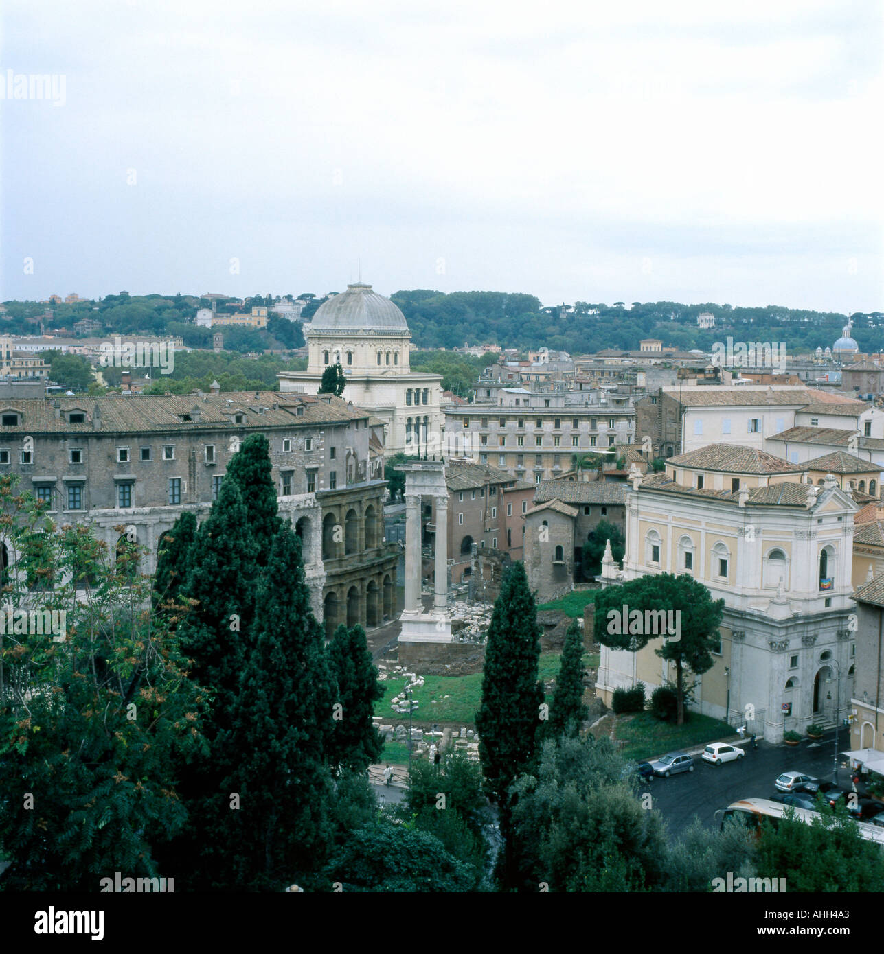 Columns and ancient archaeological ruins of Rome from the Capitoline ...