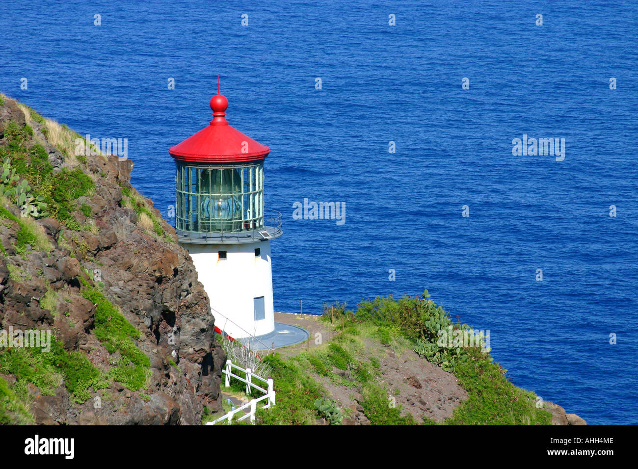 Makapuu Point Lighthouse, Oahu, Hawaii, U.S.A Stock Photo - Alamy