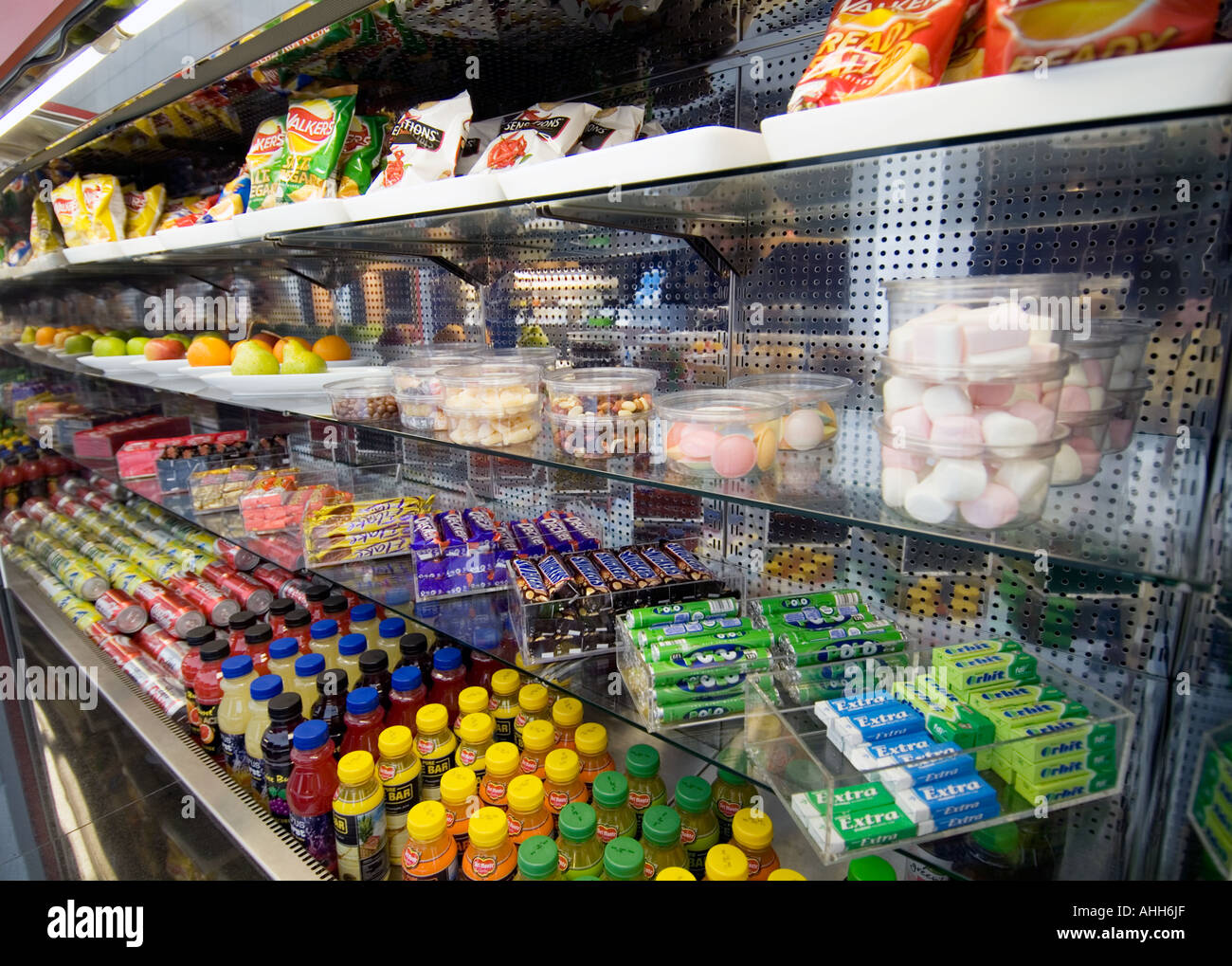 cool cabinet in a fast food restaurant Stock Photo - Alamy