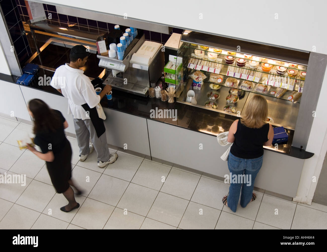 people at a self service canteen or restaurant Stock Photo - Alamy