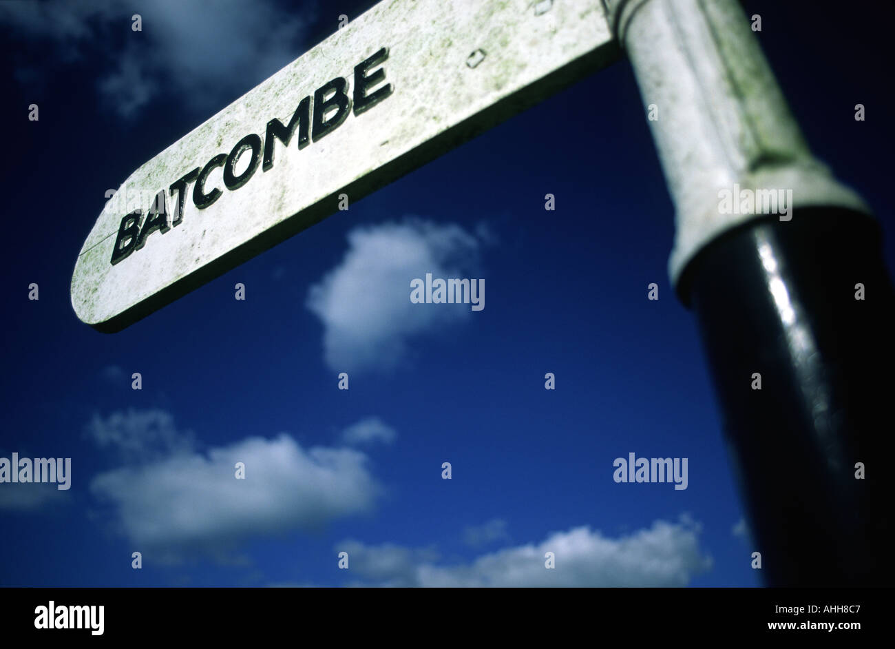 Batcombe roadsign in north Dorset county England UK Stock Photo - Alamy