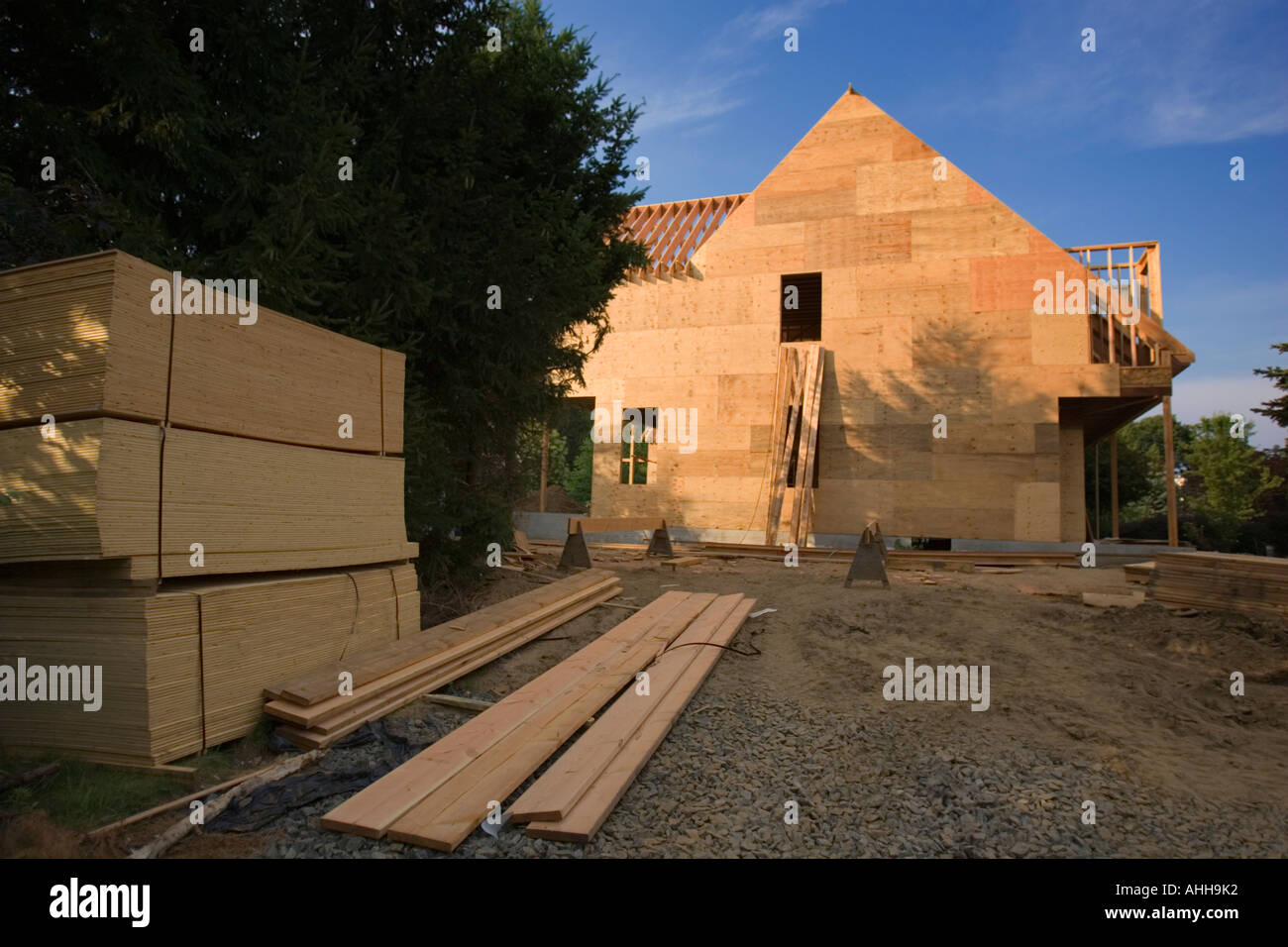 New home being built Stock Photo - Alamy