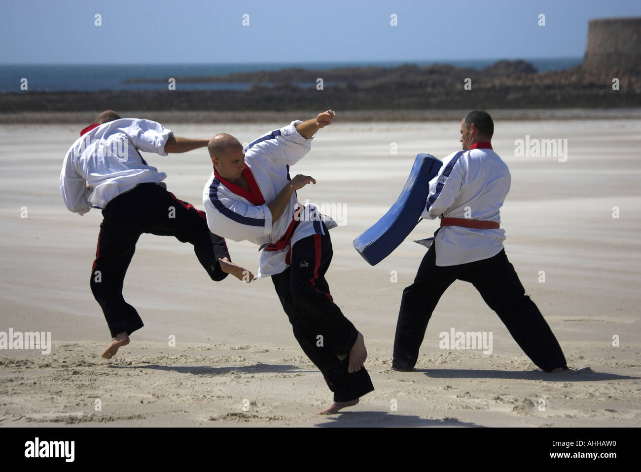 Free Style Beach Karate Jersey ,Channel Islands UK on Five Mile Beach ...
