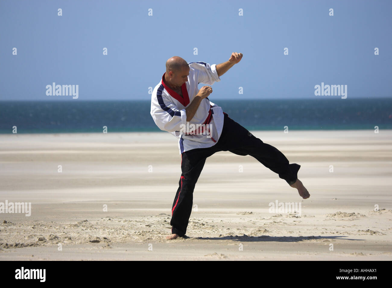 Free Style Beach Karate Jersey ,Channel Islands UK on Five Mile Beach ...