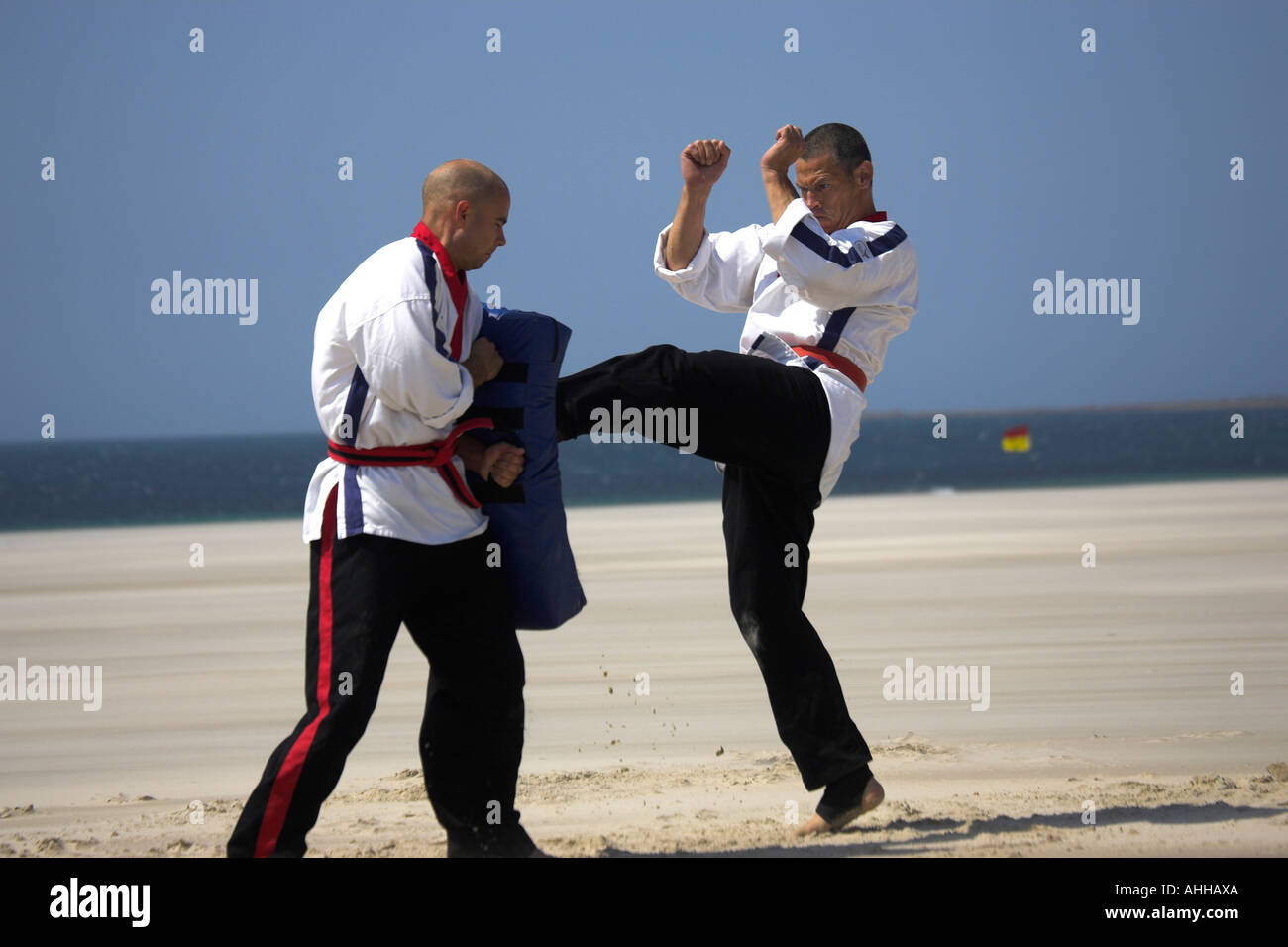 Free Style Beach Karate Jersey ,Channel Islands UK on Five Mile Beach ...