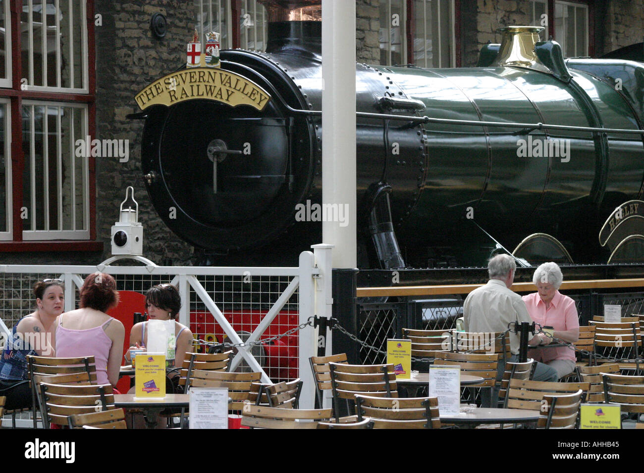 A steam locomotive inside the McArthur Glen Designer Outlet Village in ...