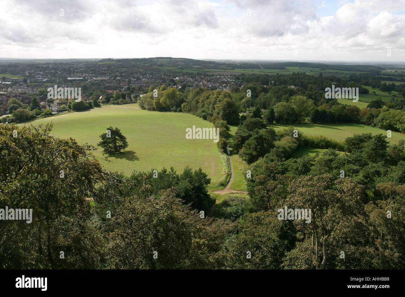 View from the top of Faringdon Folly Stock Photo - Alamy