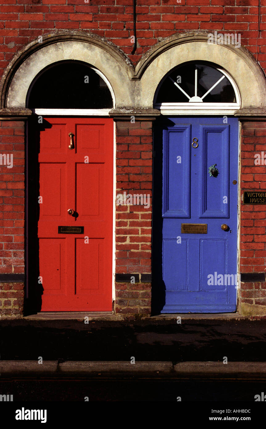 Colourful front doors Stock Photo - Alamy