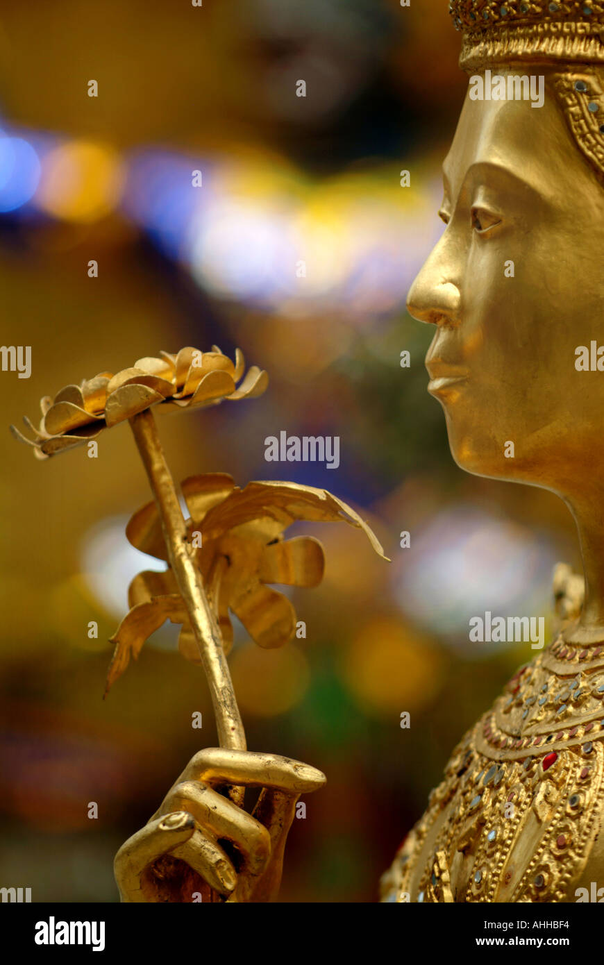 Kinnaree mythical figures Wat Phra Kaew Grand Palace Bangkok Thailand ...