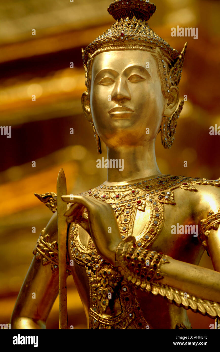 Kinnaree mythical figures Wat Phra Kaew Grand Palace Bangkok Thailand ...