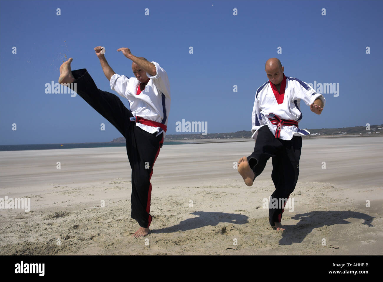 Free Style Beach Karate Jersey ,Channel Islands UK on Five Mile Beach ...
