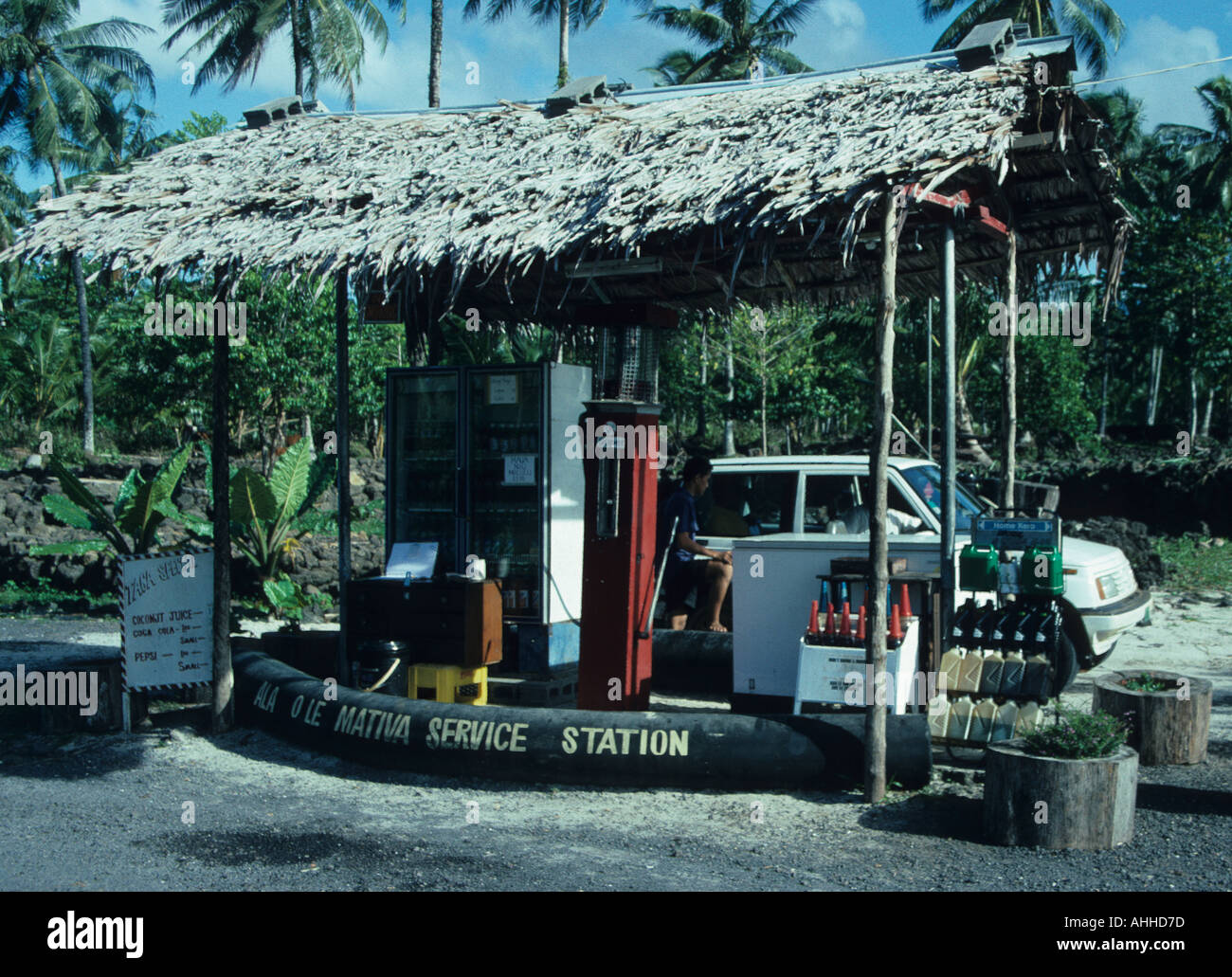 Rural petrol station in Samoa Stock Photo - Alamy