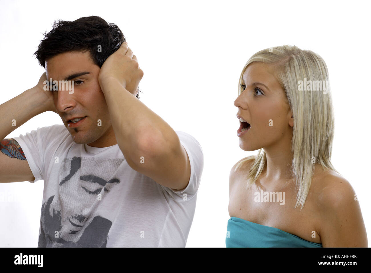 conflict between young couple Stock Photo - Alamy