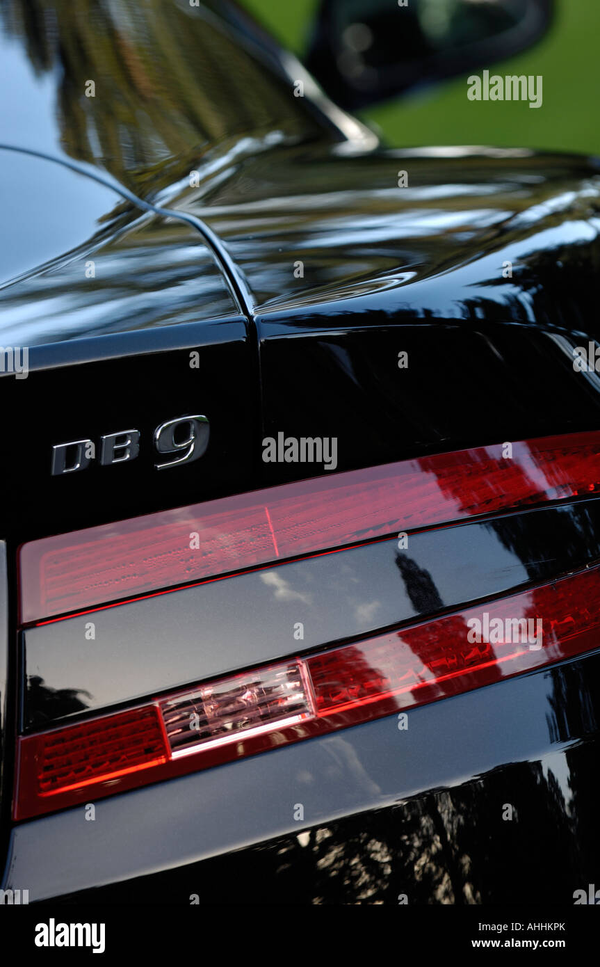 Aston Martin DB9 rear offside view showing light cluster Stock Photo ...