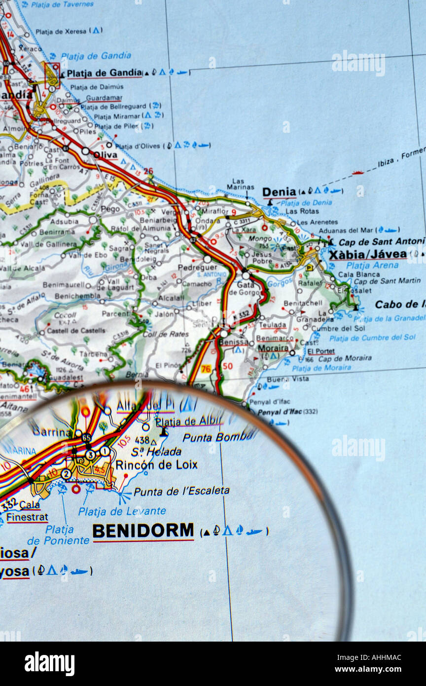 Benidorm spain map hi-res stock photography and images - Alamy