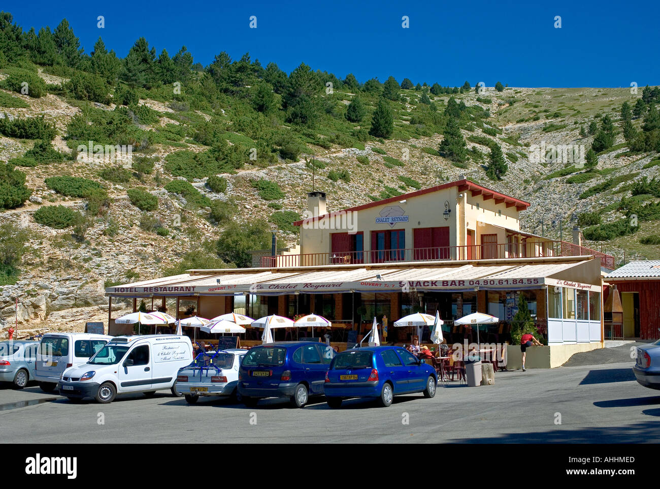 CHALET REYNARD RESTAURANT ON THE ROAD OF MONT VENTOUX MOUNTAIN VAUCLUSE ...