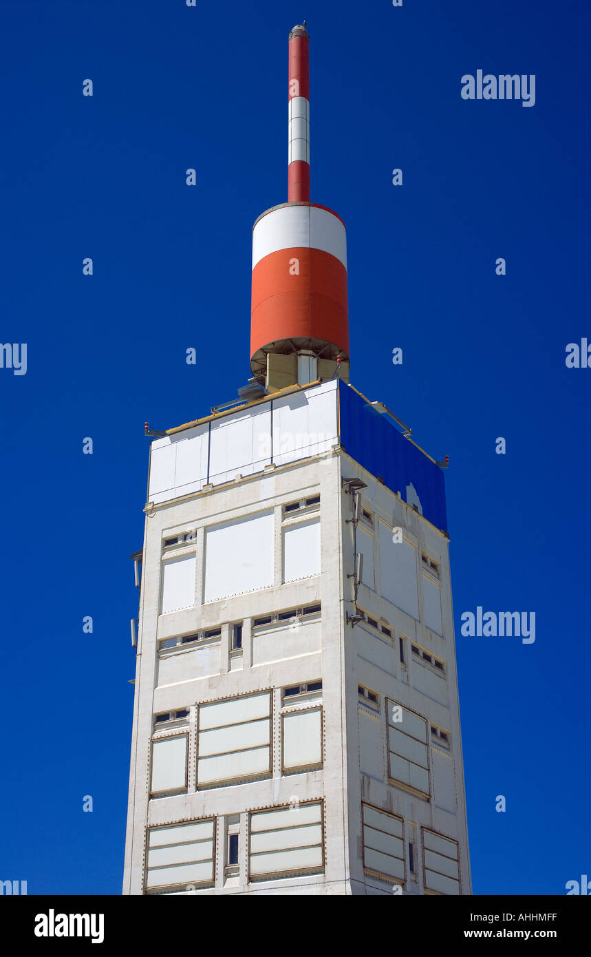AIRCRAFT RADAR TRACKING TOWER AND ANTENNA ON TOP OF MONT VENTOUX ...