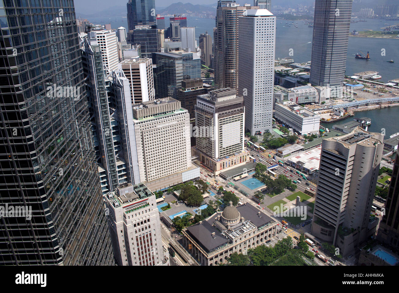 Aerial view of Hong Kong Skyline Stock Photo - Alamy
