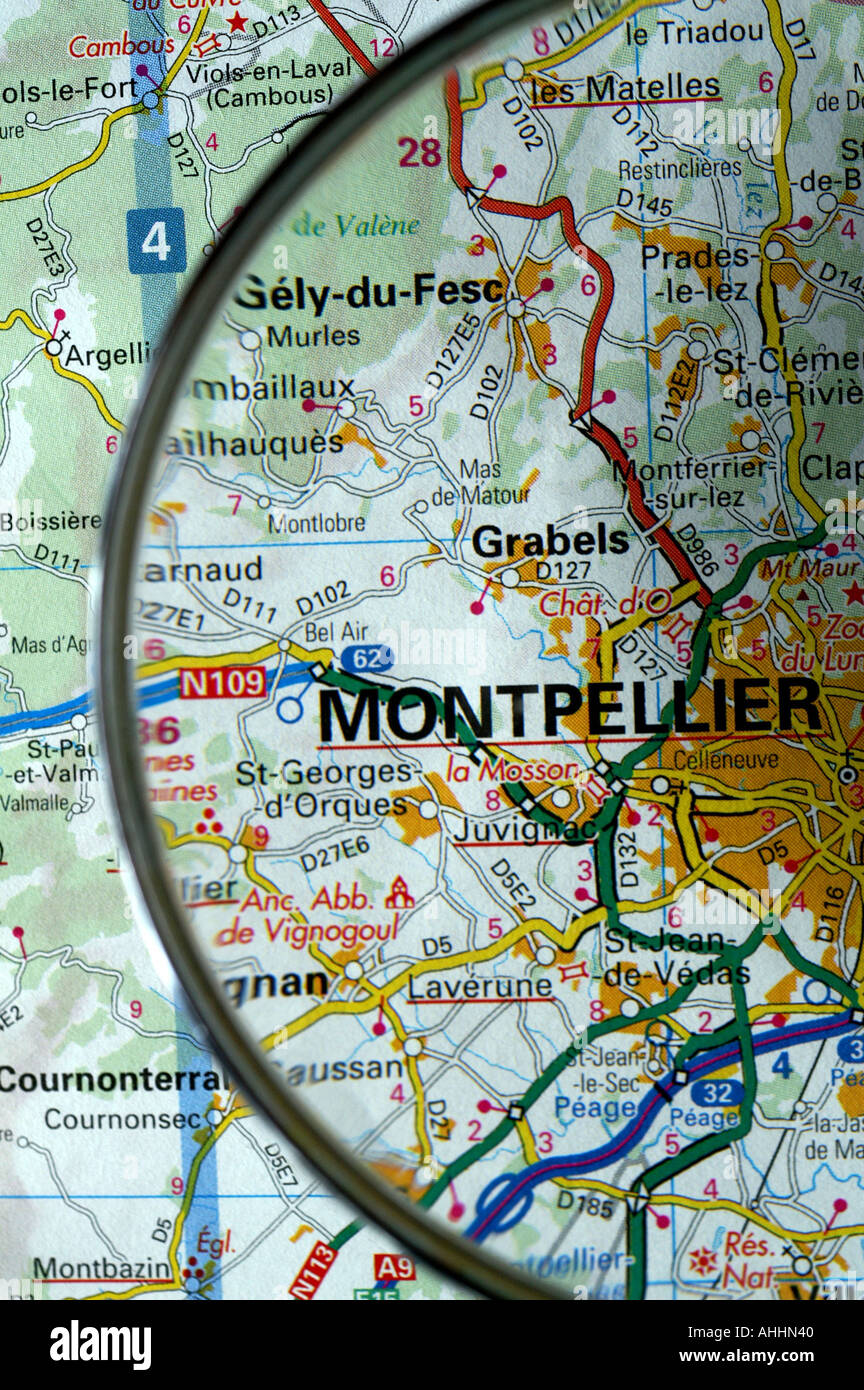 Map montpellier france hi-res stock photography and images - Alamy