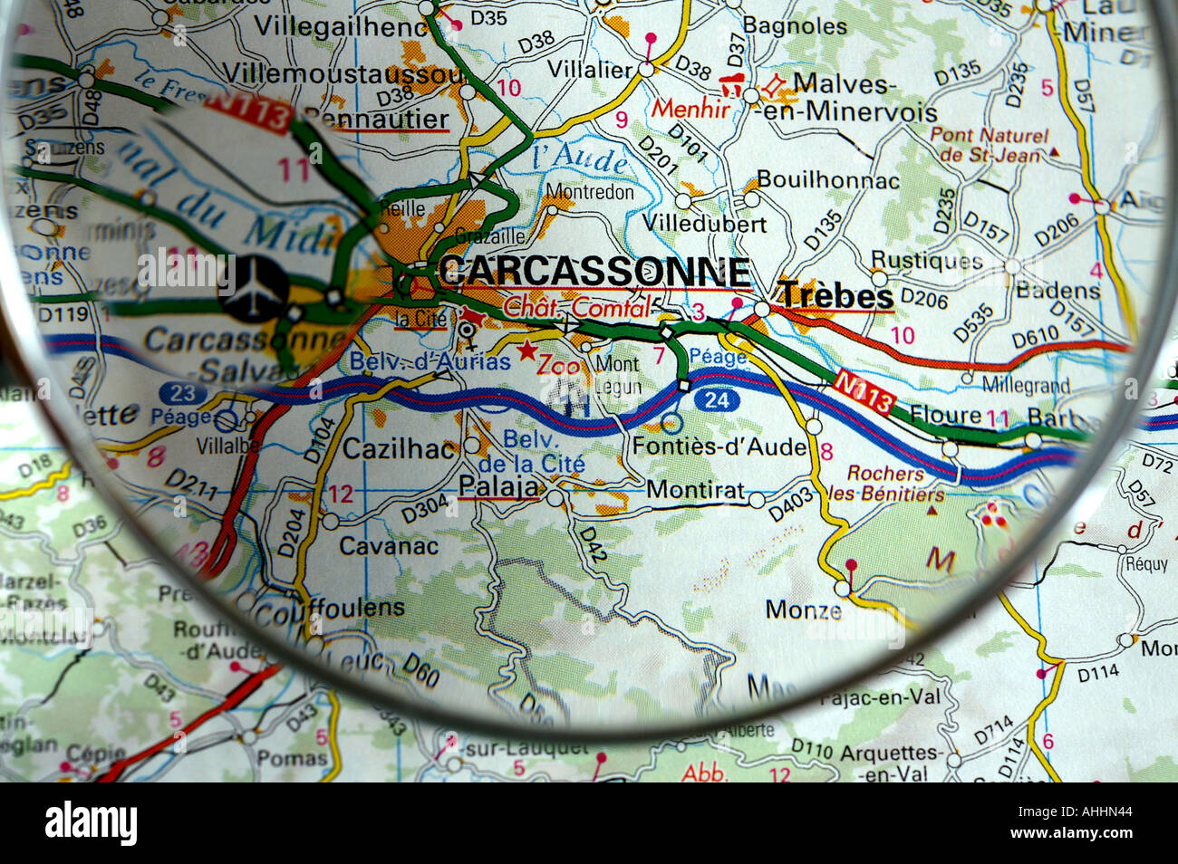 Carcassonne map hi-res stock photography and images - Alamy