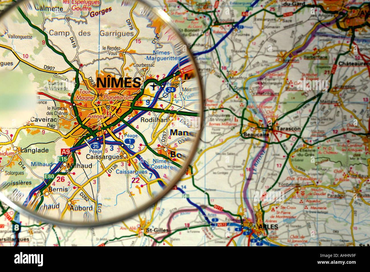 Nimes map hi-res stock photography and images - Alamy
