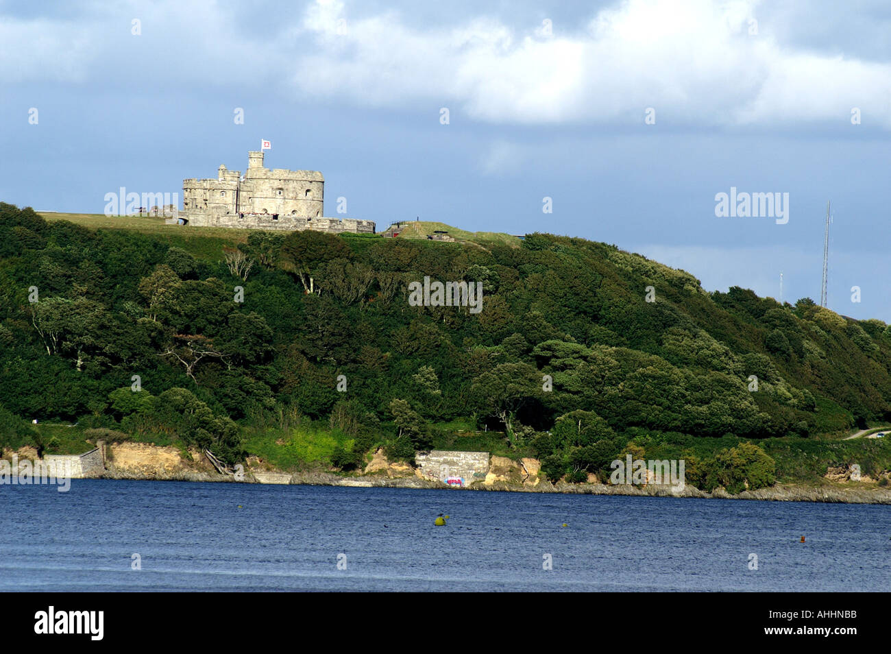 Pendennis castle point Carrick Roads near Falmouth Cornwall dramatic ...