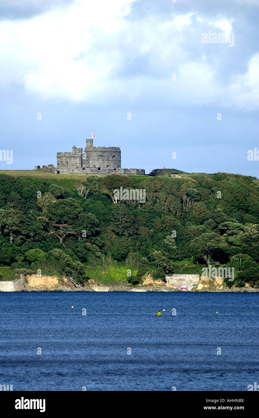 Pendennis castle point Carrick Roads near Falmouth Cornwall dramatic ...