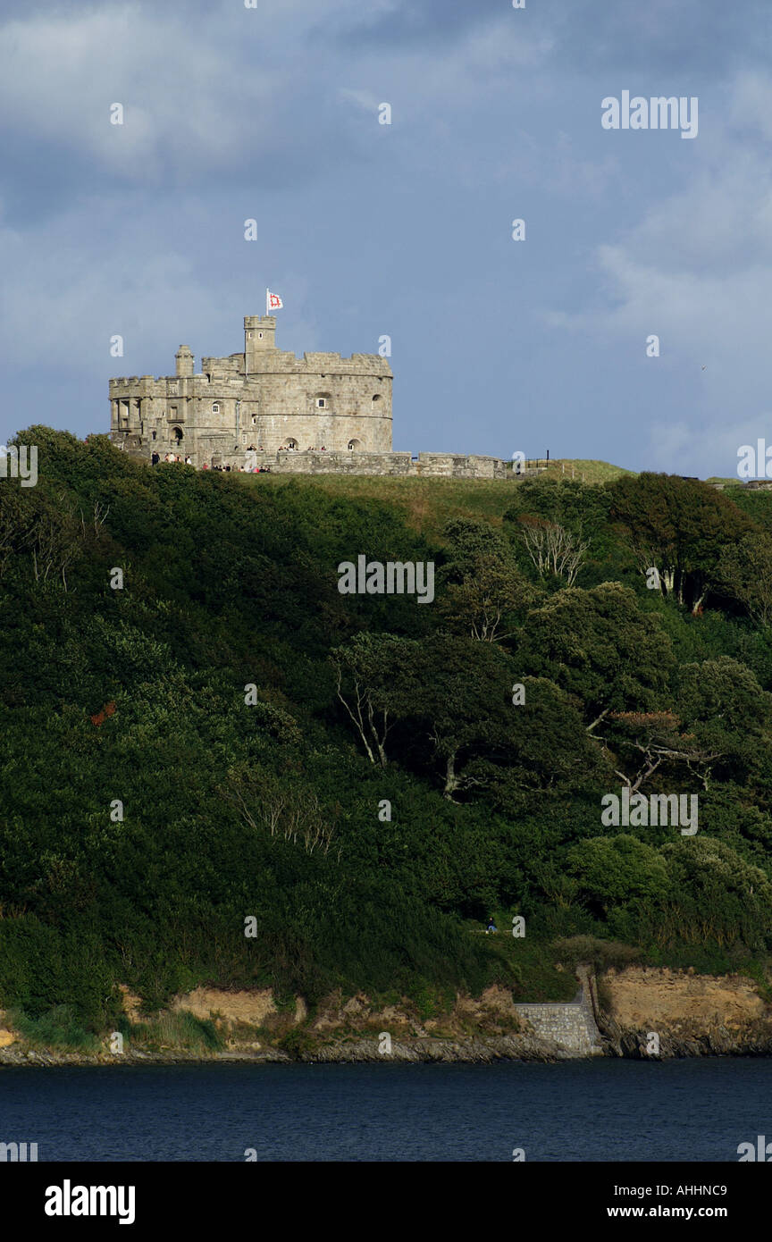 Pendennis castle point Carrick Roads near Falmouth Cornwall dramatic ...