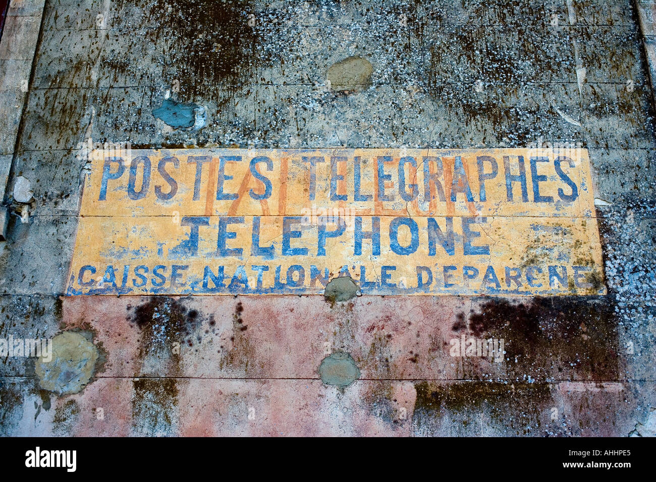 ANCIENT POST OFFICE TELEGRAPH AND TELEPHONE SIGN MENERBES PROVENCE ...