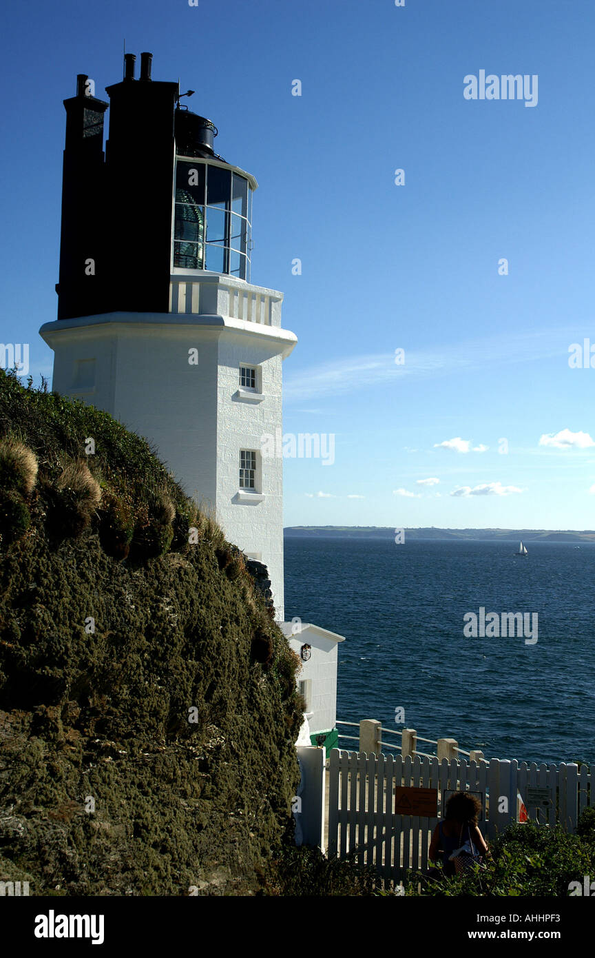 St Anthony lighthouse St anthony Gerrans Cornwall Stock Photo - Alamy