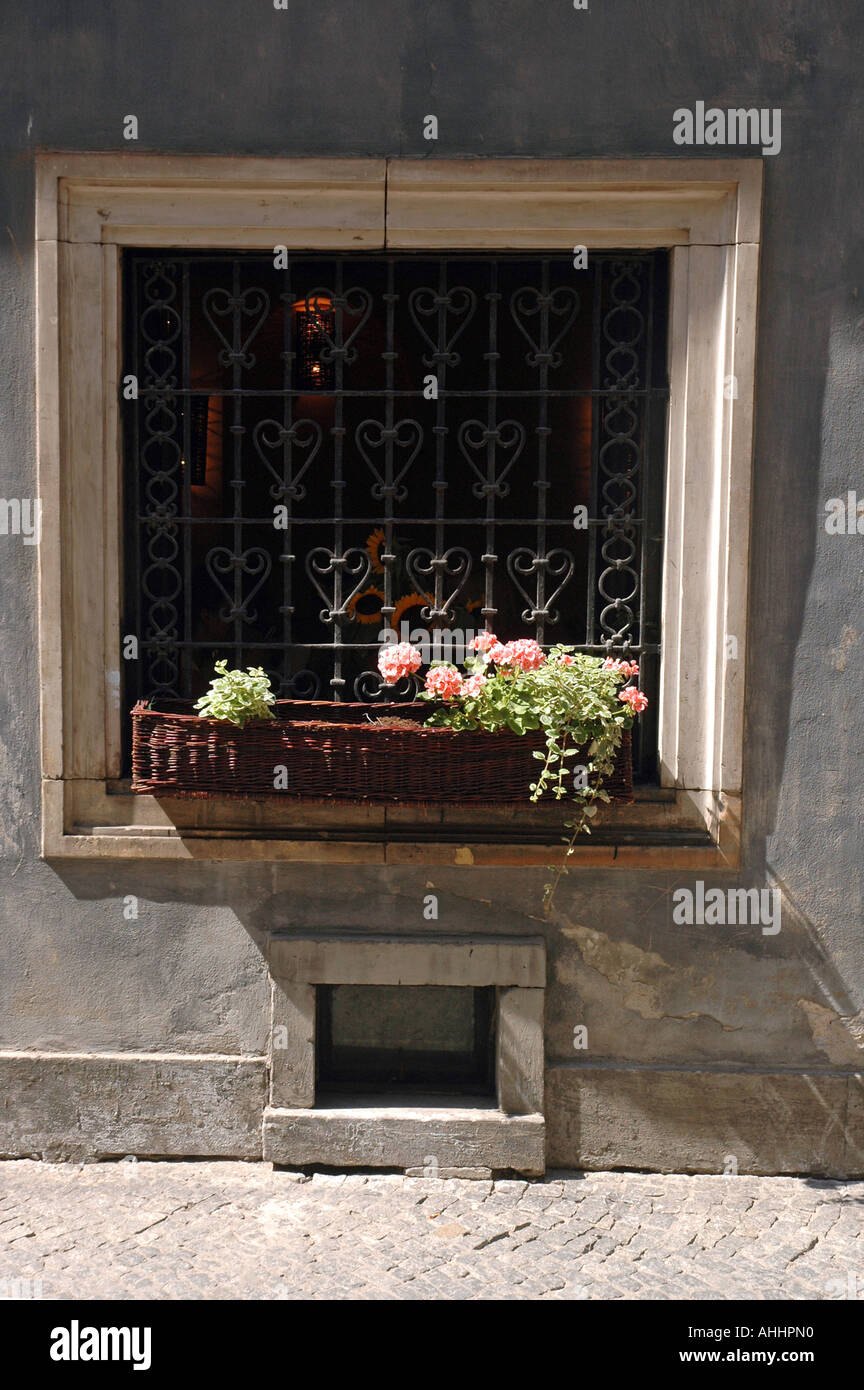 Window at tenement house Old Town in Warsaw Stock Photo - Alamy