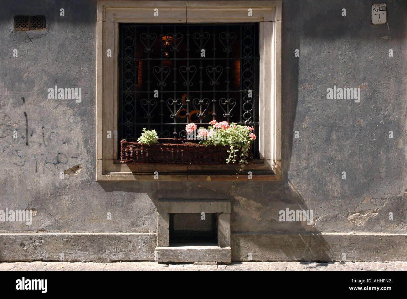 Window at tenement house Old Town in Warsaw Stock Photo - Alamy