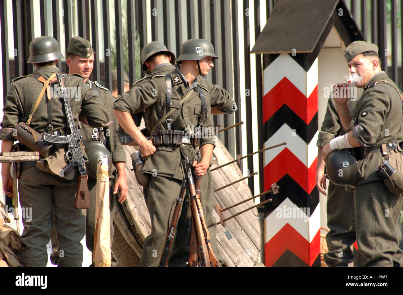 Historical reenactment of Warsaw Uprising in 1944 during II World War ...