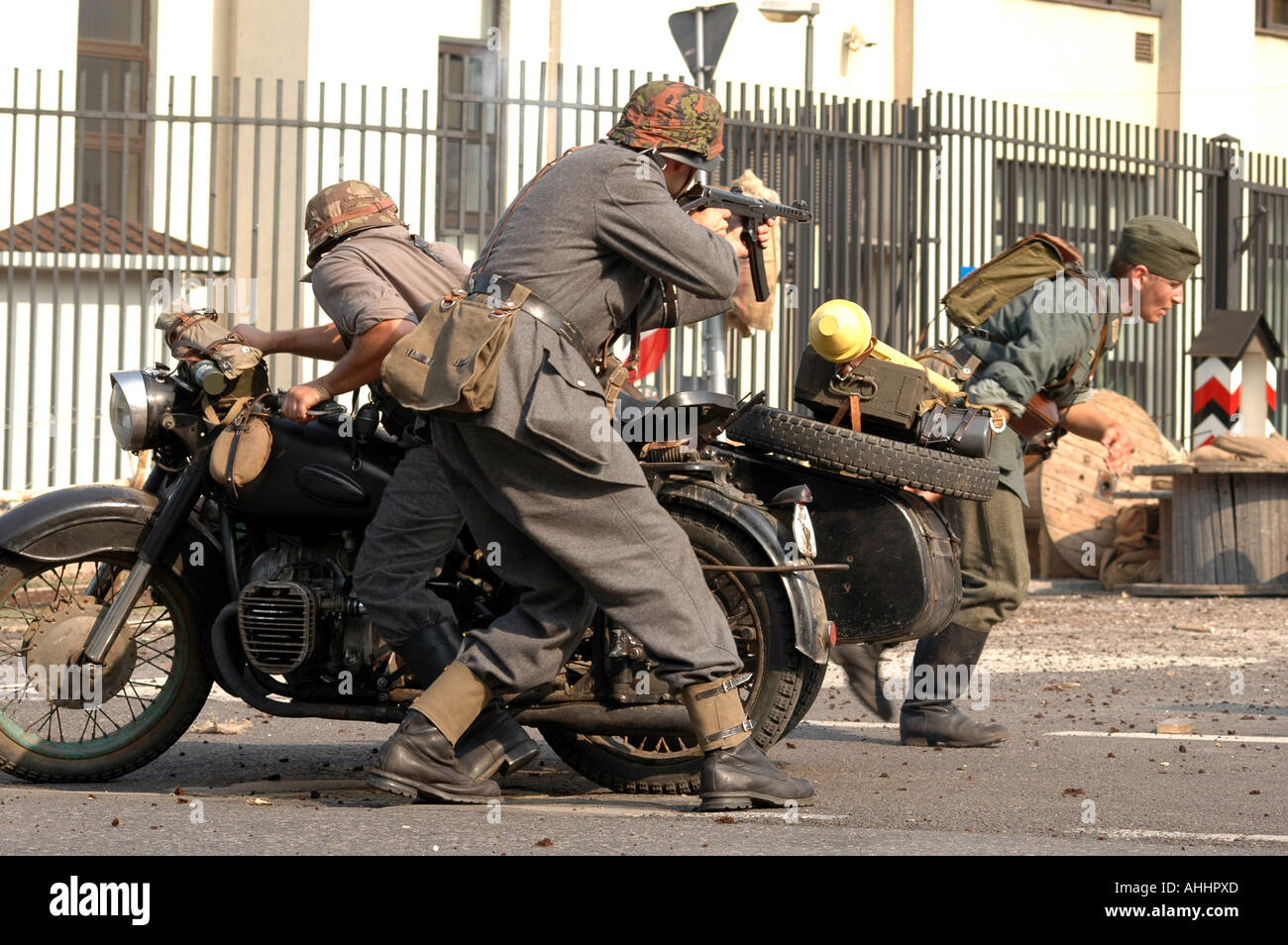 Historical reenactment of Warsaw Uprising in 1944 during II World War ...