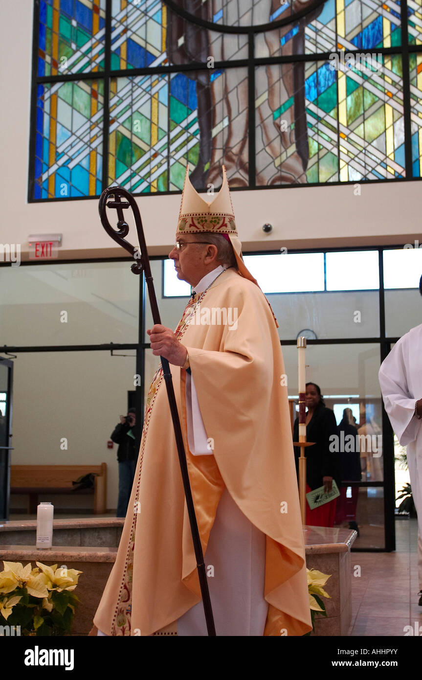 Catholic Bishop Carl Moeddel processing into Mass Stock Photo - Alamy