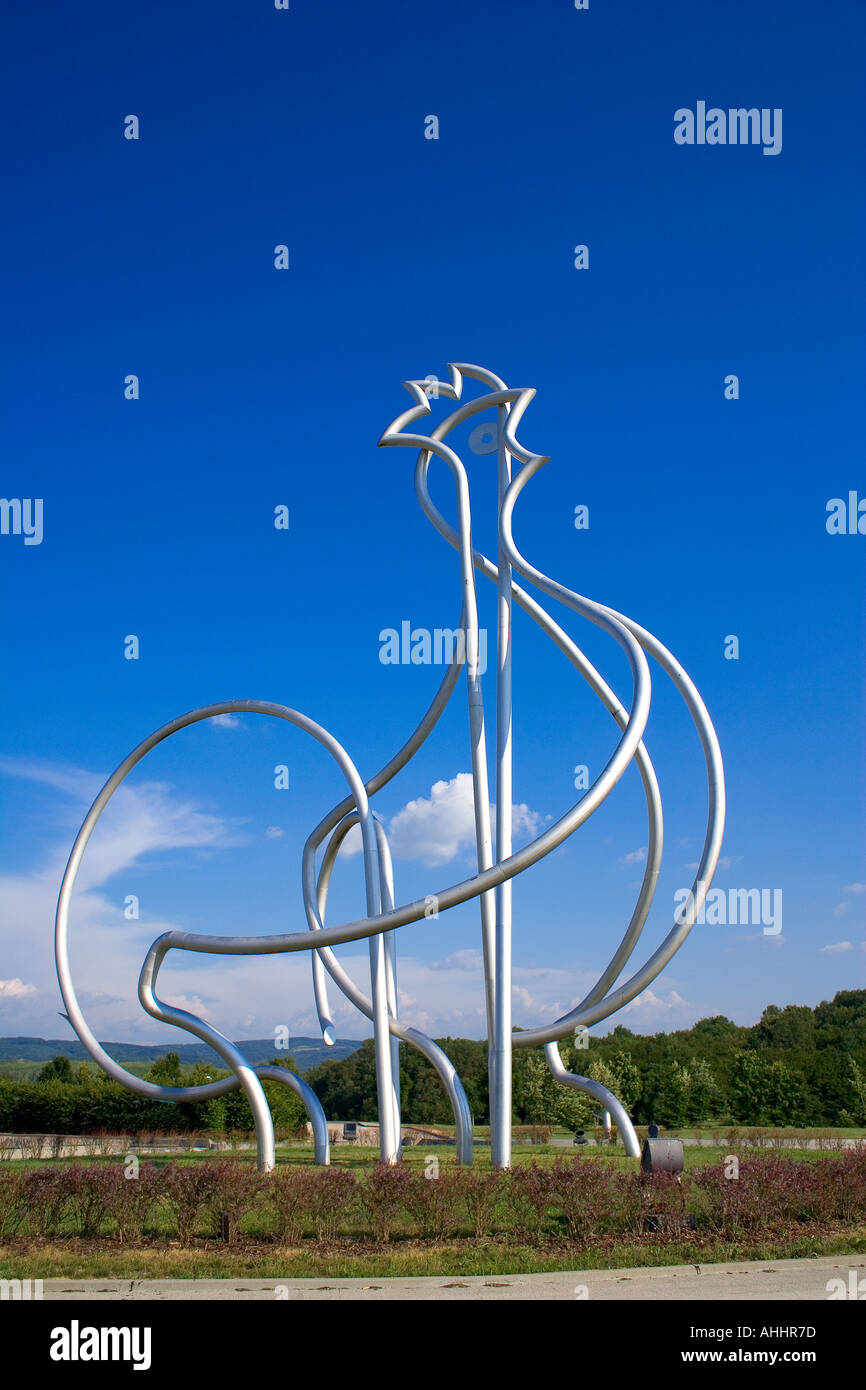 POULET DE BRESSE CHICKEN GIANT SIGN JURA FRANCE Stock Photo - Alamy