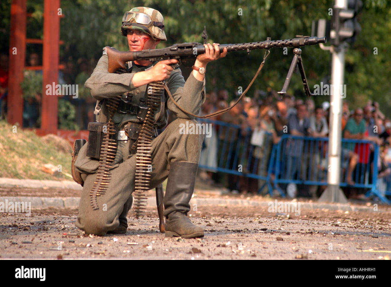 Historical reenactment of Warsaw Uprising in 1944 during II World War ...