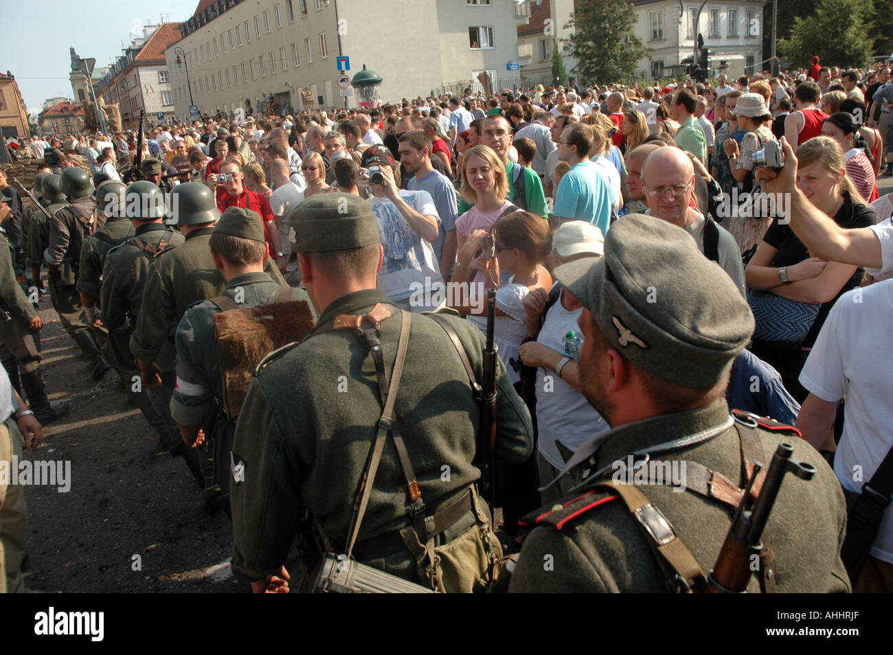 Historical reenactment of Warsaw Uprising in 1944 during II World War ...
