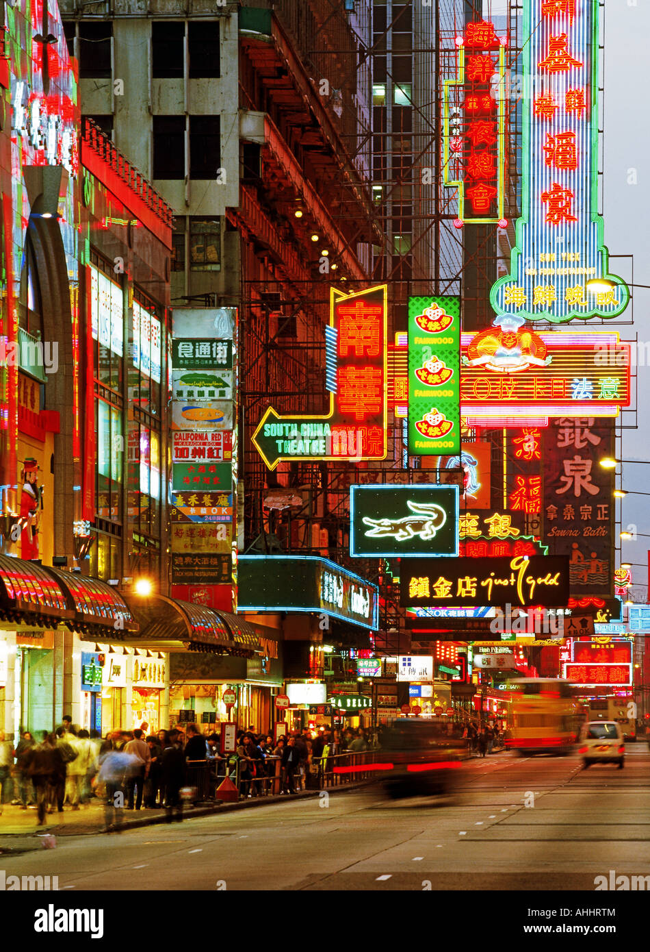 Night bus neon signs kowloon hi-res stock photography and images - Alamy