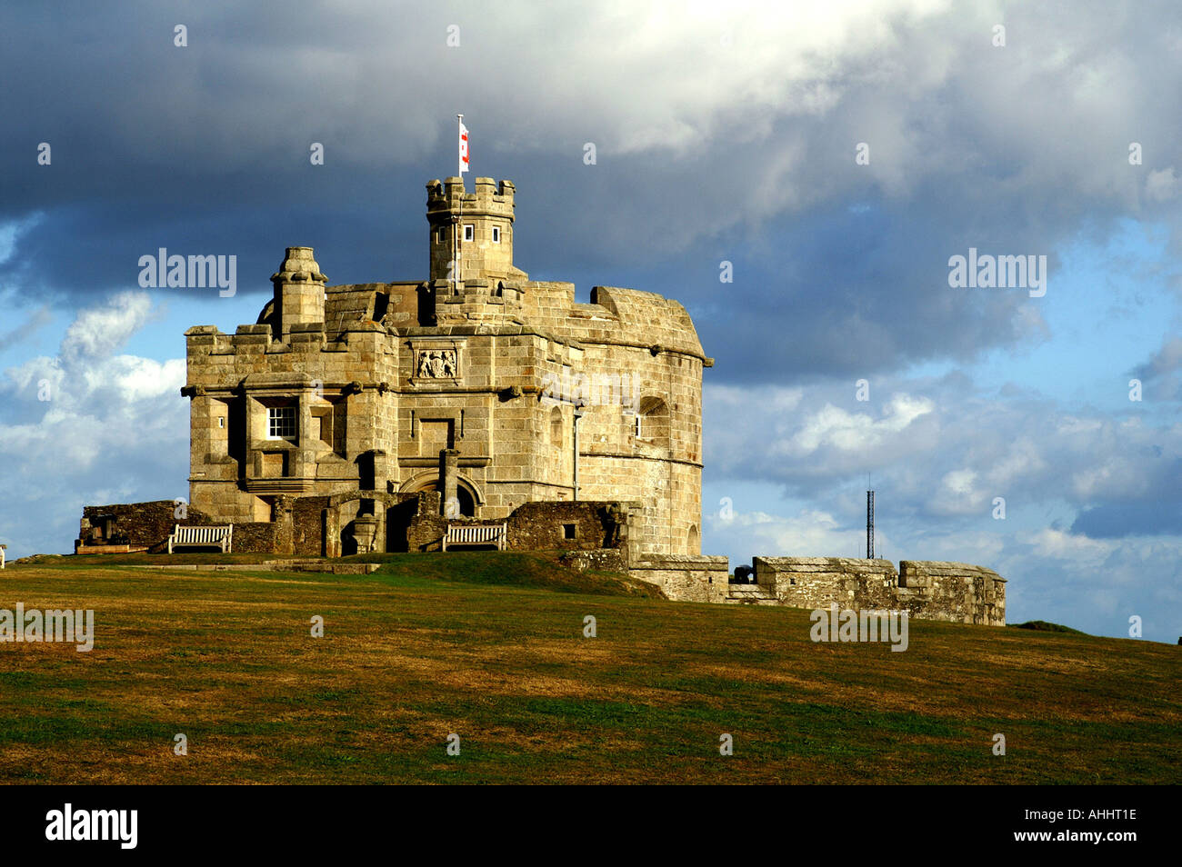 Pendennis castle point Carrick Roads near Falmouth Cornwall dramatic ...