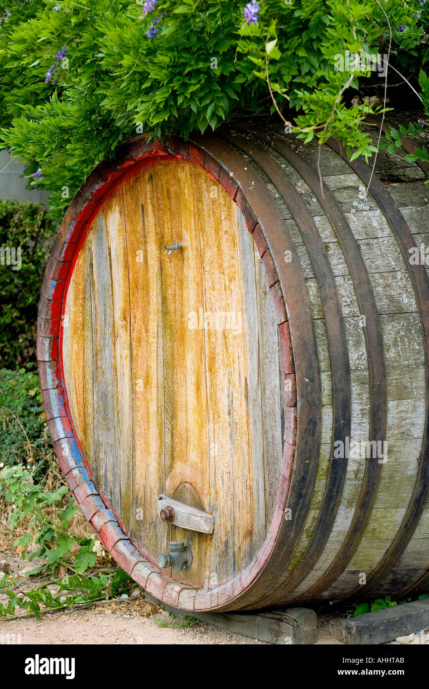 Ancient wine barrel Beaujolais wine country France Stock Photo - Alamy