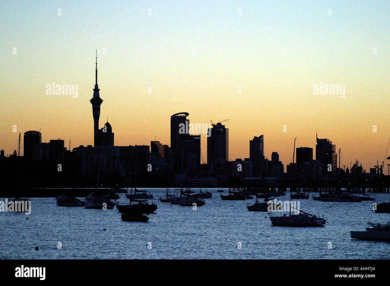 Auckland Sunset New Zealand Stock Photo - Alamy