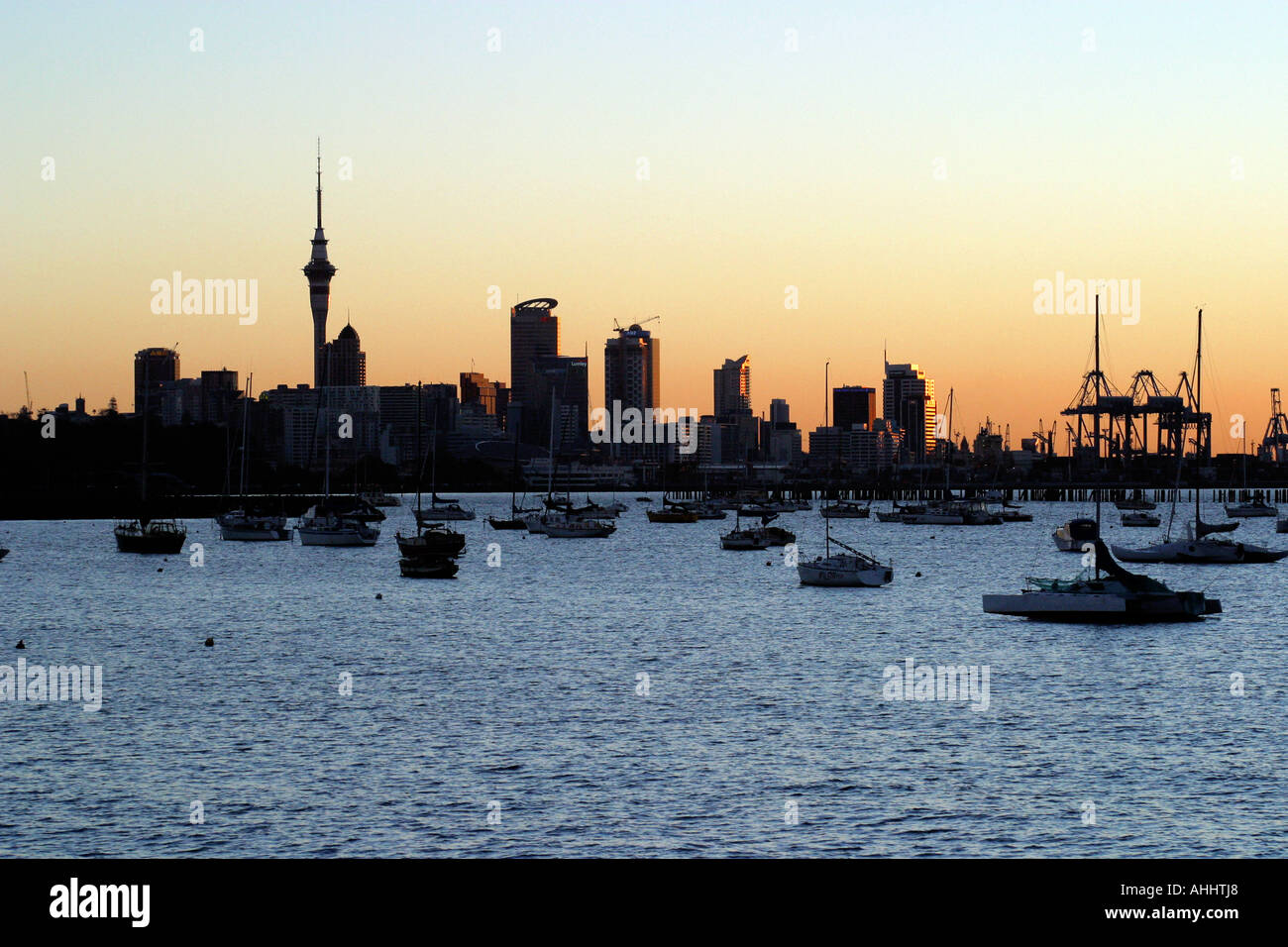 Auckland Sunset New Zealand Stock Photo - Alamy