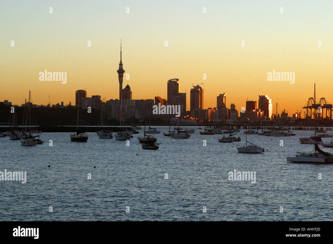 Auckland Sunset New Zealand Stock Photo - Alamy