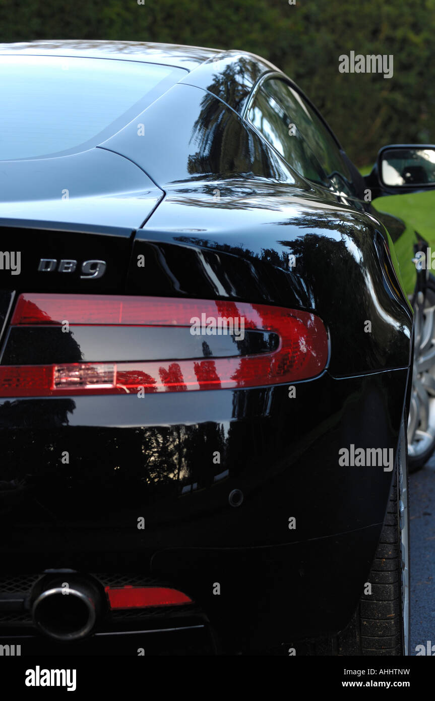 Aston Martin DB9 rear offside view showing light cluster Stock Photo ...