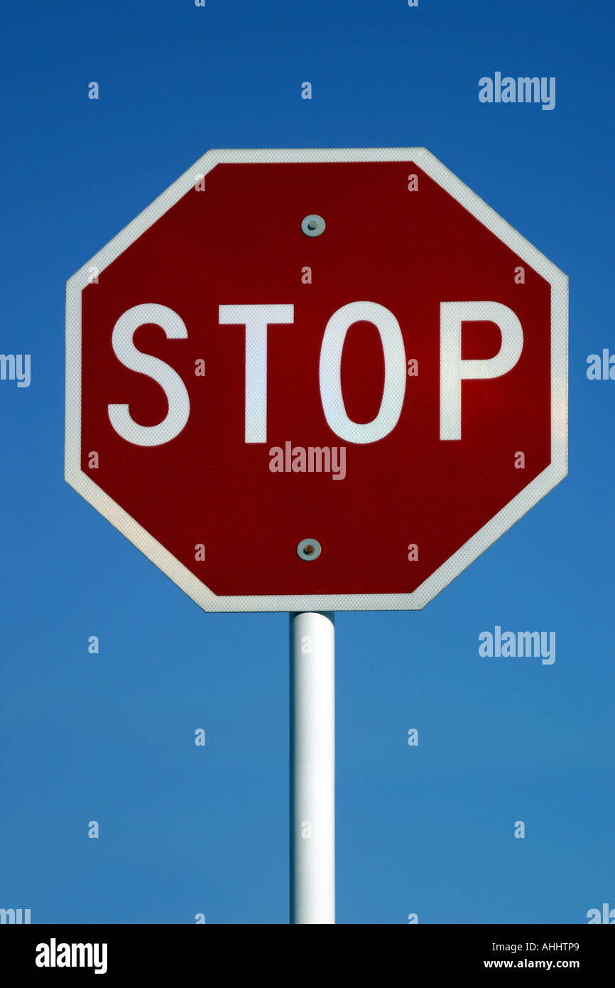 Red stop sign Stock Photo - Alamy