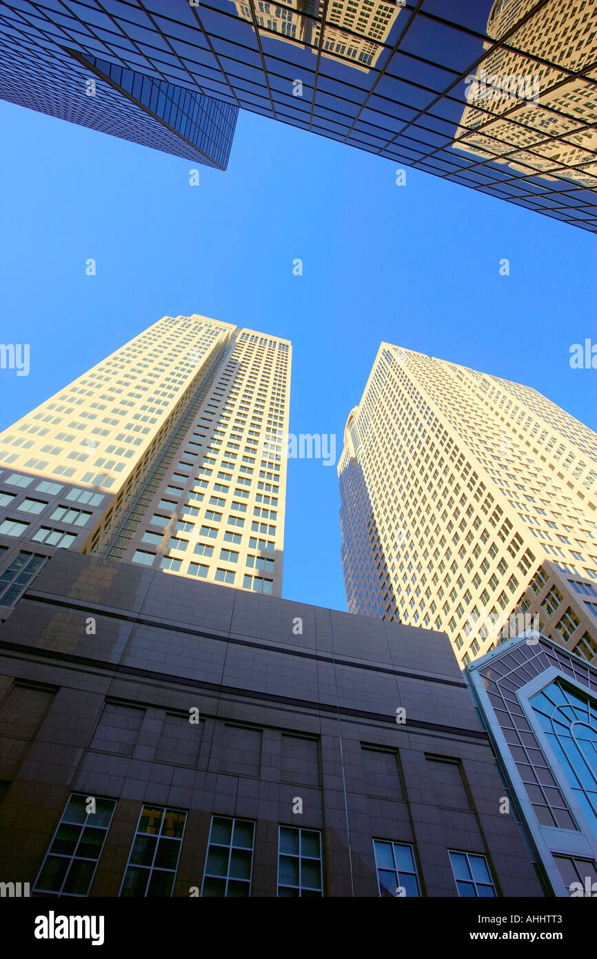 Low angle skyscrapers Stock Photo - Alamy