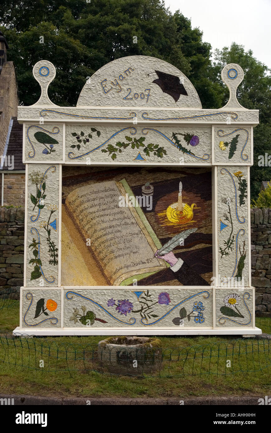 eyam well dressing 2007 Stock Photo - Alamy